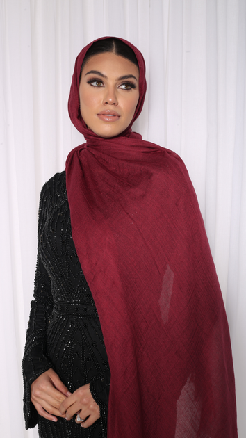 Burgundy Premium Modal Hijab – Shimmi Dresses