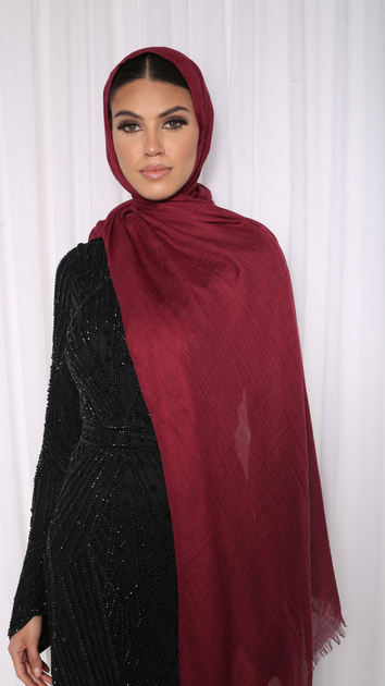 Burgundy Premium Modal Hijab – Shimmi Dresses