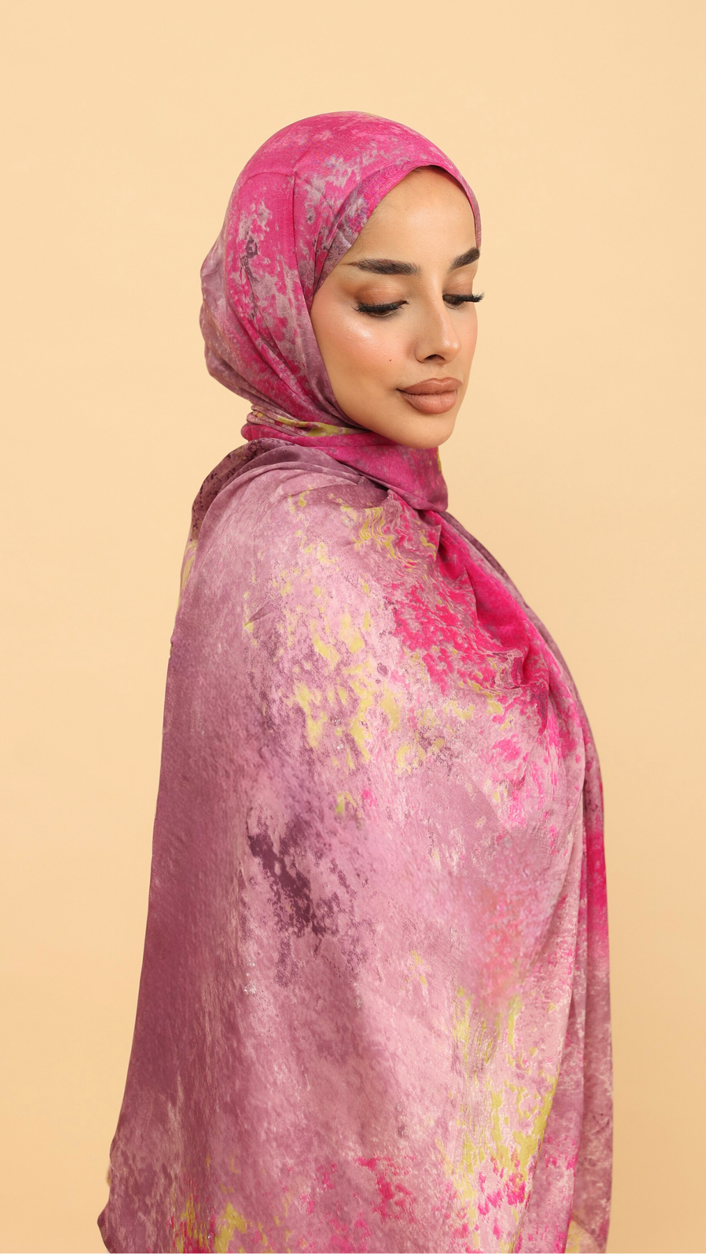 Pink Veil Printed Modal Hijab – Shimmi Dresses