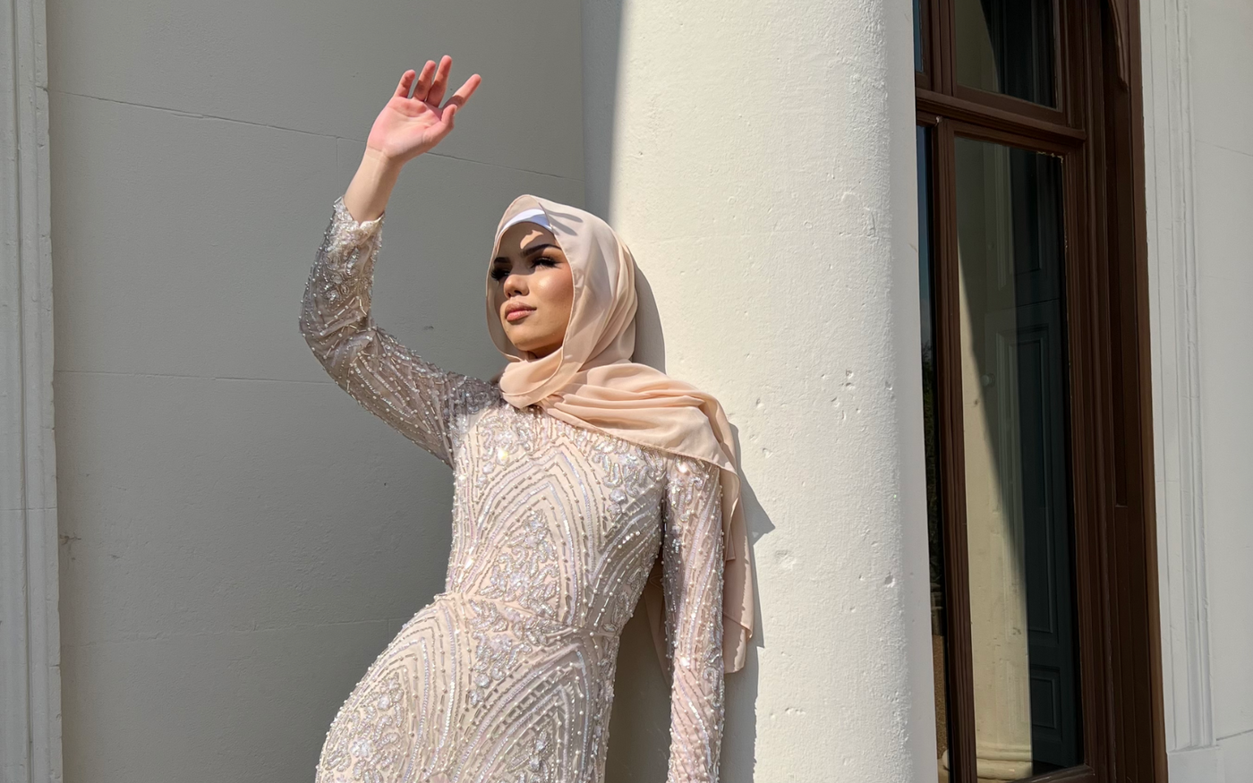 Shimmi Dresses - Modest Evening Dresses - Long Sleeve Evening Dresses